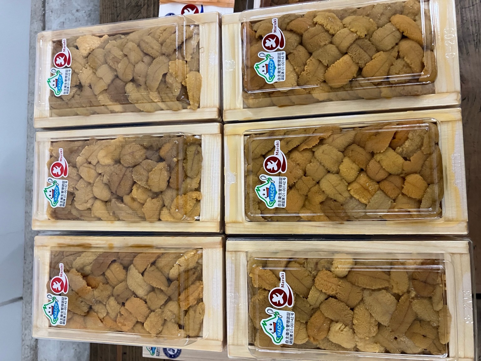 ウニ白100G木箱10入約1kg | UUUO(ウーオ)